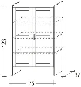 Gazel SENDY Beta komoda plná přírodní