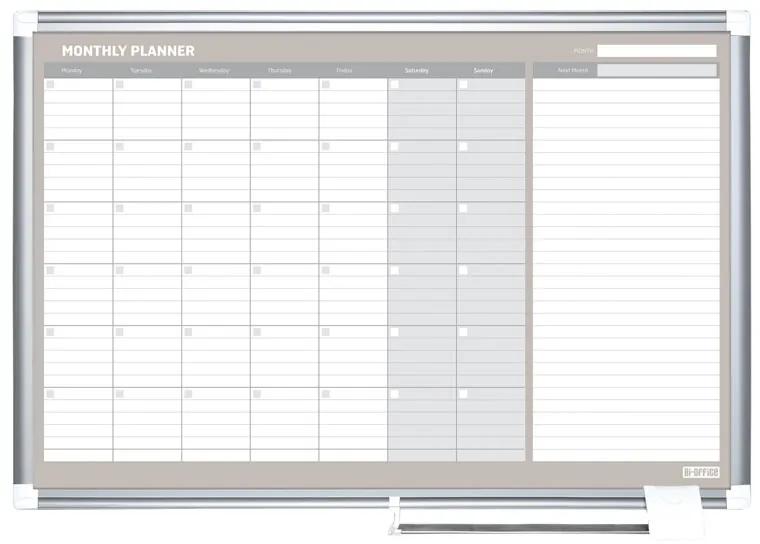 Bi-Office Měsíční plánovací tabule LUX, 900x600 mm