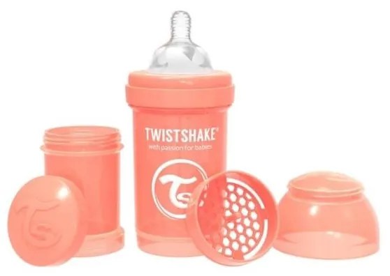 Twistshake Kojenecká láhev Anti-Colic 180 ml Pastelově růžová