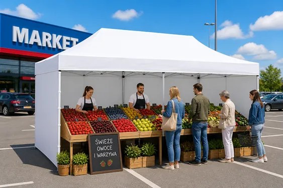 TRENDIE Hliníkový nůžkový stan 3x4,5m bílý