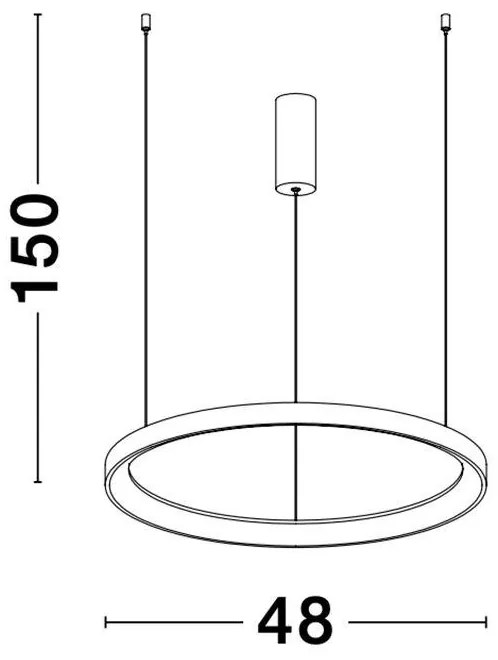 Nova Luce Závěsné LED svítidlo PERTINO, 38W 3000K stmívatelné Barva: Bílá