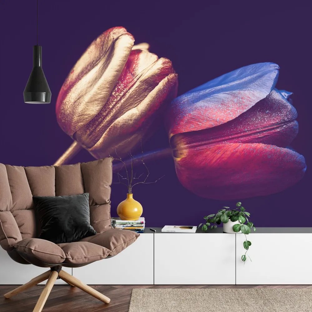 Fototapeta Tulipány Se Zlatými Prvky Samolepící tapety 270x180