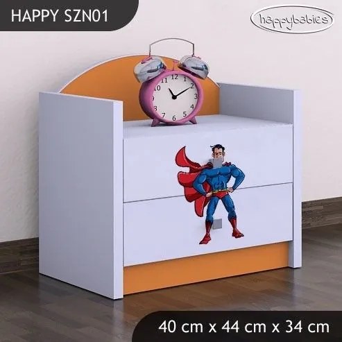 Dětský noční stolek SUPERMAN - TYP 1