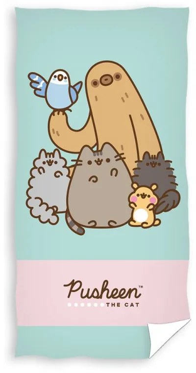 Carbotex Bavlněná froté osuška 70x140 cm - Kočička Pusheen Gund Stromy Pip Bo a Cheek