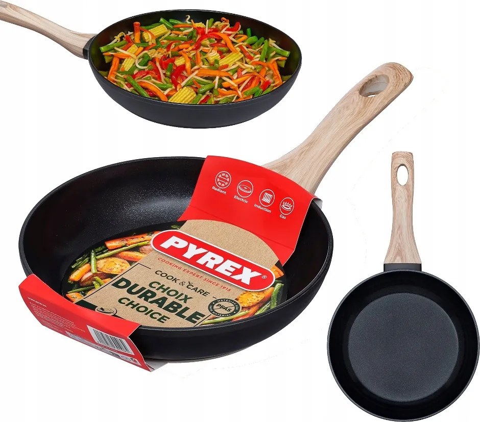 Nepřilnavá keramická pánev Pyrex Cook&care 26 cm, indukční plyn