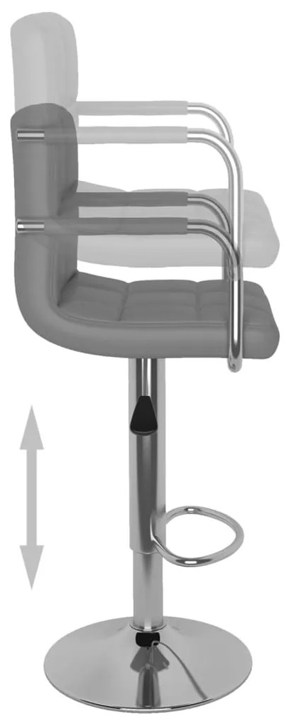 vidaXL Marketos Barové stoličky 2 ks šedé umělá kůže