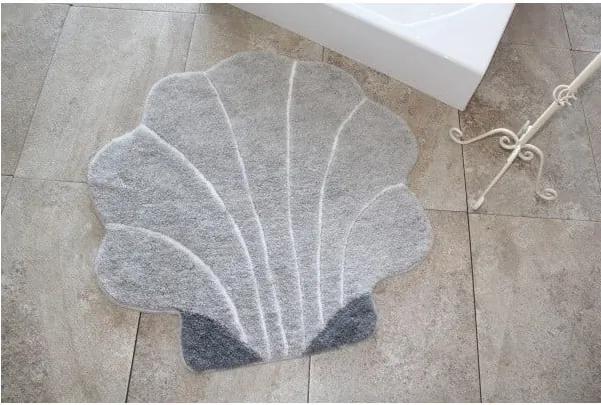 Koupelnová předložka Shell Grey, ⌀ 90 cm