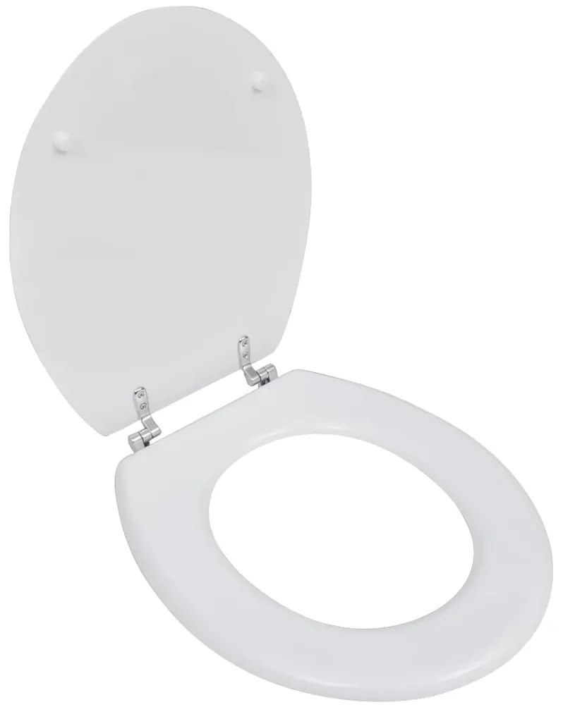 WC sedátko MDF s víkem jednoduchý design bílé 140801