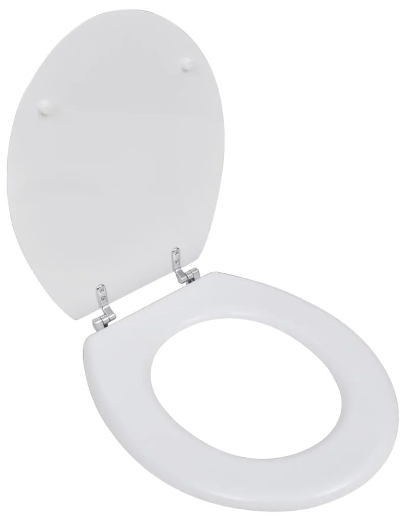 140801 vidaXL WC sedátko MDF s víkem jednoduchý design bílé