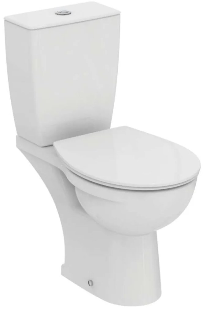 Ideal Standard Eurovit - WC kombi se sedátkem SoftClose, zadní odpad, bílá W328701