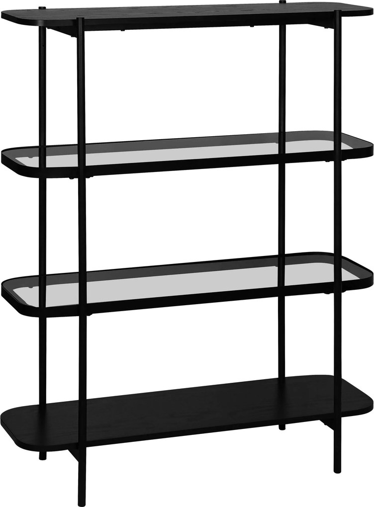 XXXLutz REGÁL, šedá, černá, železo, 90/120/34 cm Xora - Knihovny - 007968032602
