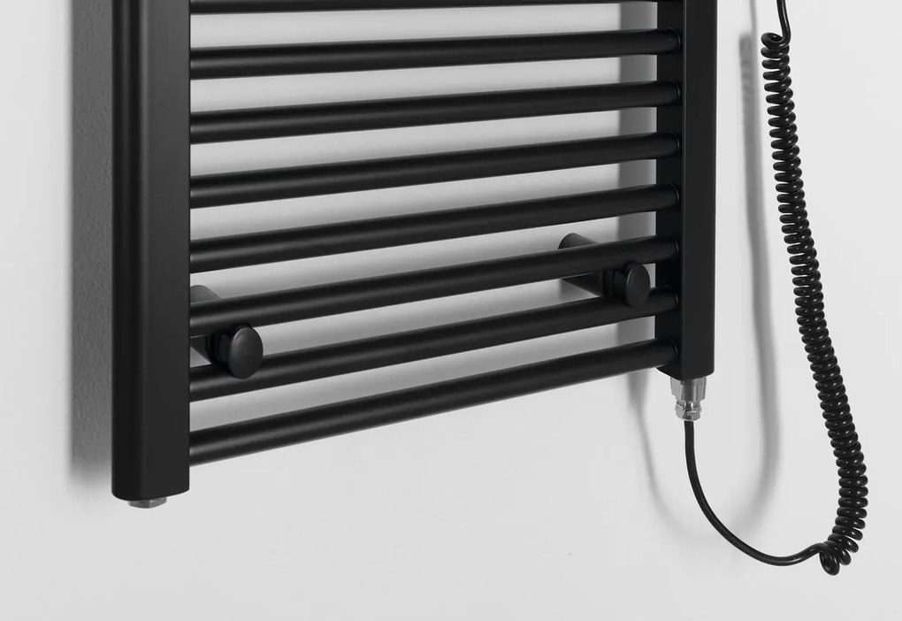 Aqualine Aqualine, DIRECT-E elektrické topné těleso, rovné, 450x1320 mm, 400 W, černá, ILE34TB