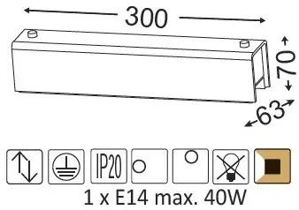 ACA DECOR Přisazené svítidlo AEGEAN max. 40W/E14/230V/IP20