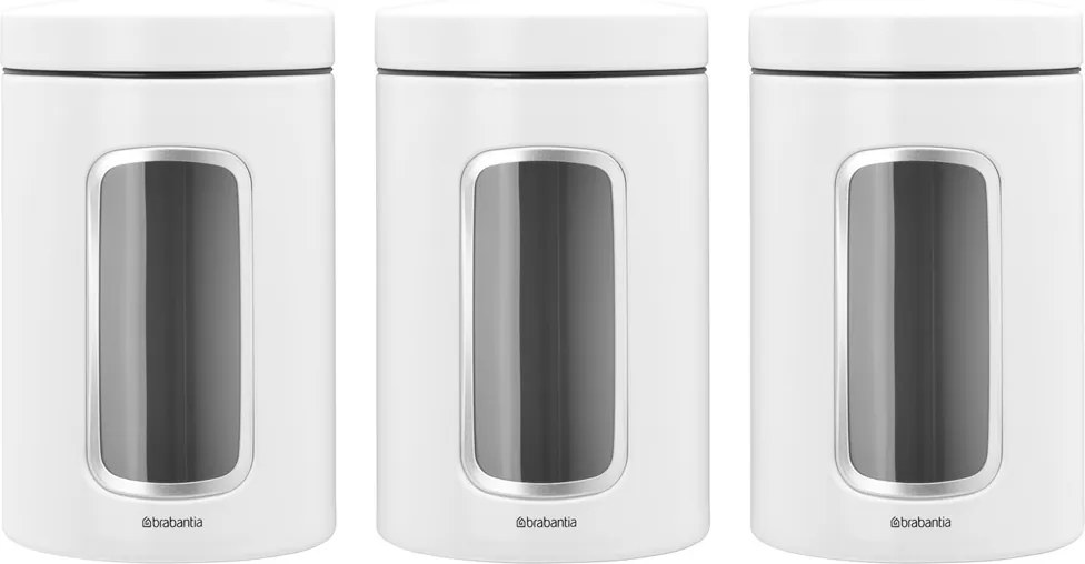 Brabantia Dóza okénko 1,4L bílá sada 3 ks