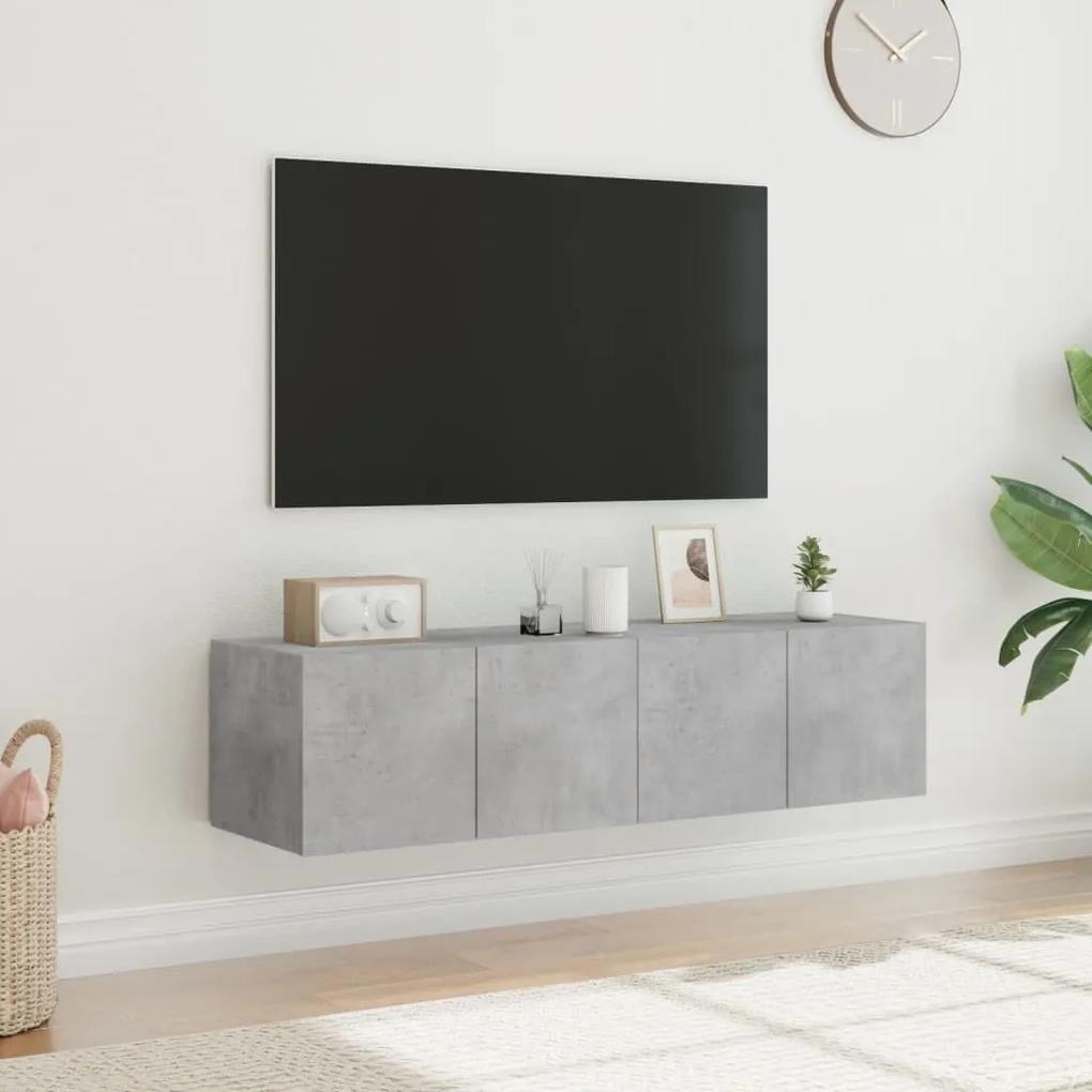 vidaXL Nástěnné TV skříňky s LED 2 ks 60 x 35 x 31 cm [837274] Barva: šedá sonoma