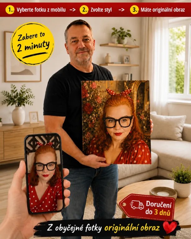 Foto obraz z vlastní fotky na plátno – Romantická klasická olejomalba