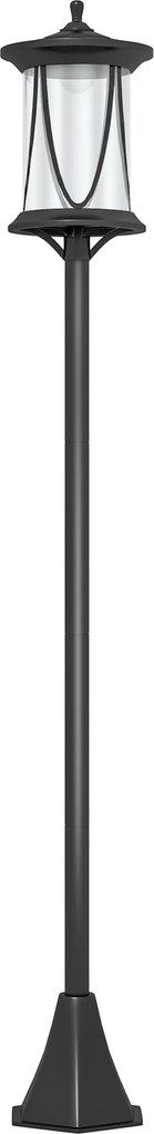 Outsunny Solární pouliční lampa LED Outsunny, IP44, ABS, 17W x 17D x 127H cm, se studeným bílým světlem LED, světelný senzor, vodotěsná, pro venkovní…