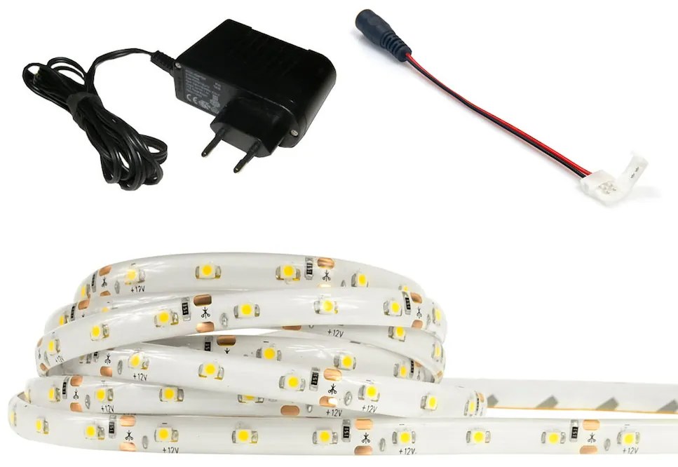 BERGE LED pásek - SMD 3528 - 1m - 60LED/m - 4,8W/m - IP20 -studená bílá