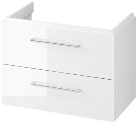 Cersanit Larga, závěsná umyvadlová skříňka 80cm, bílá lesklá, S932-073