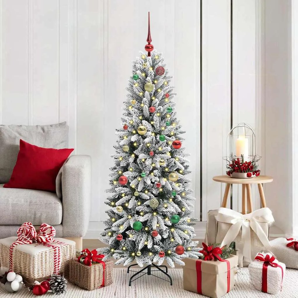 Umělý vánoční stromeček Bílá 150 cm PVC, plast, ocel a PE 3396041