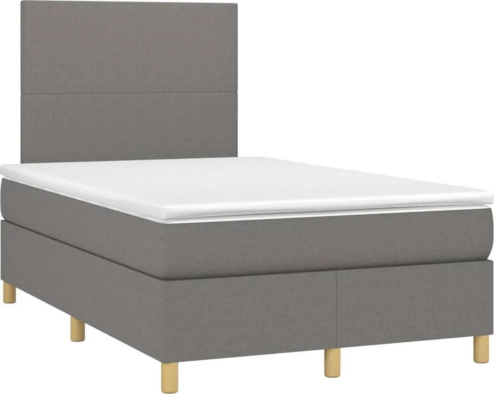 Box spring postel s matrací tmavě šedá 120x190 cm textil 3269917
