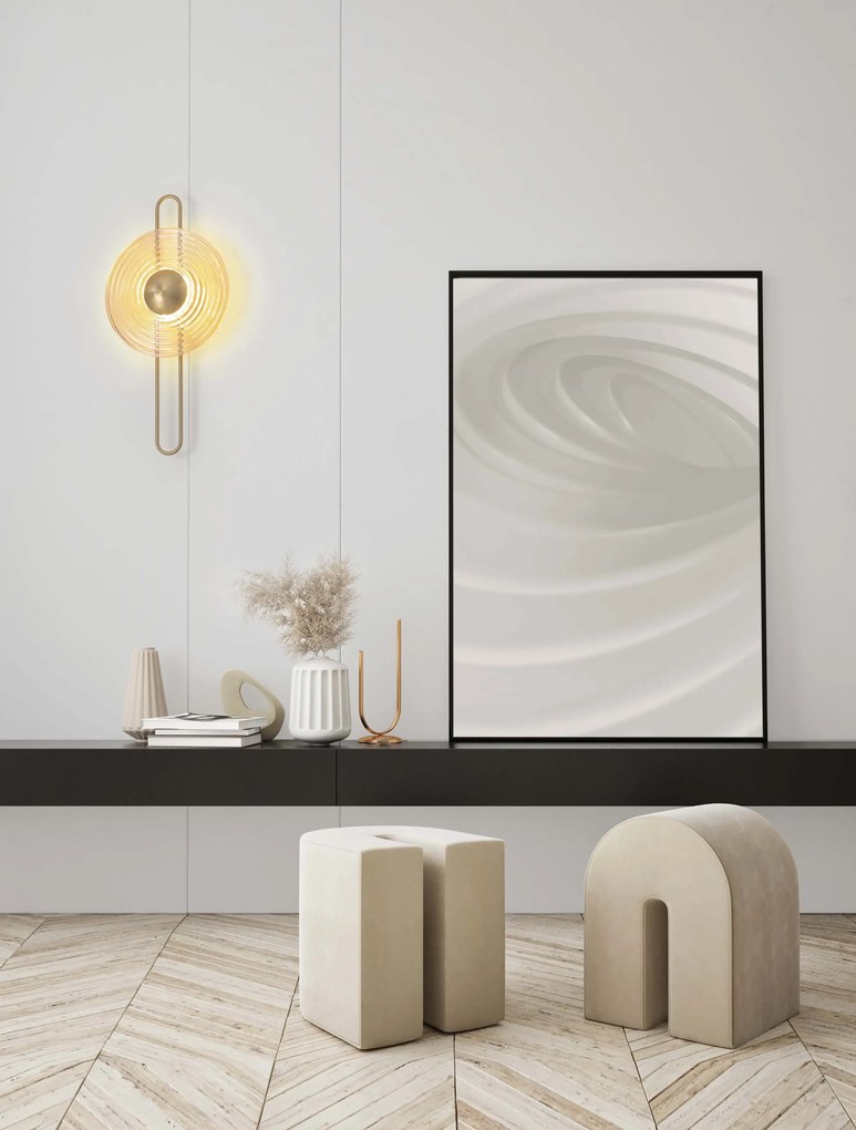 LED zlato-amber nástěnné svítidlo Nous 9W