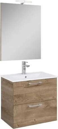 Koupelnová sestava s umyvadlem Ceramia Lea 61,5x55x41,7 cm dub LEASET60D