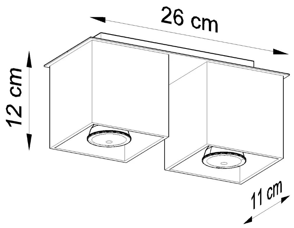 Sollux Lighting Stropní svítidlo QUAD 2 Černá