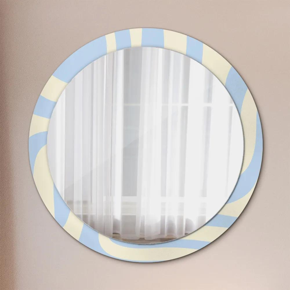 Kulaté dekorativní zrcadlo Abstraktní tvar fi 90 cm