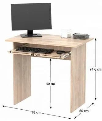 PC stůl VERNER, dub sonoma