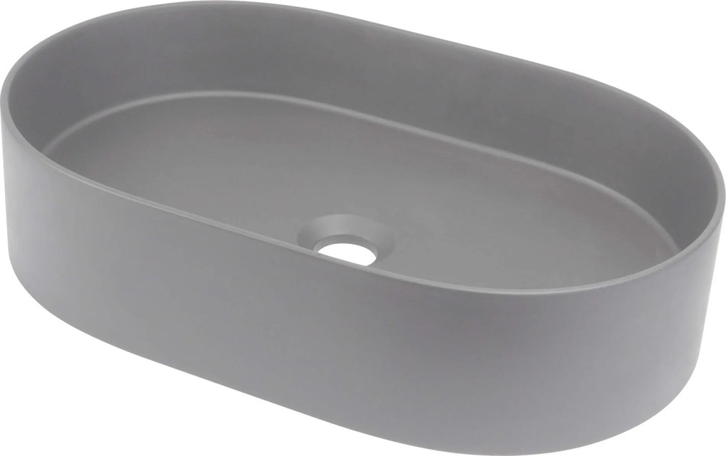 Deante Silia, granitové umyvadlo na desku 550x350x125 mm, šedá metalíza, DEA-CQS_SU6S