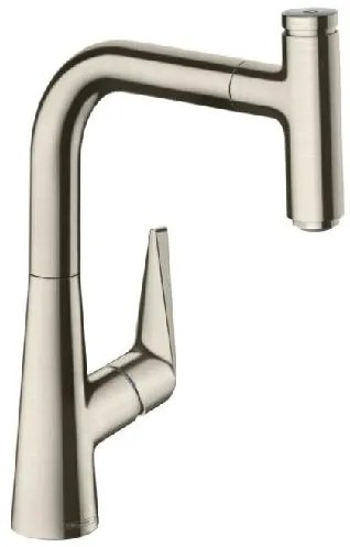 Hansgrohe Talis Select M51 - Dřezová baterie M5115-H220 s výsuvnou sprškou, sBOX, vzhled nerezu 73852800