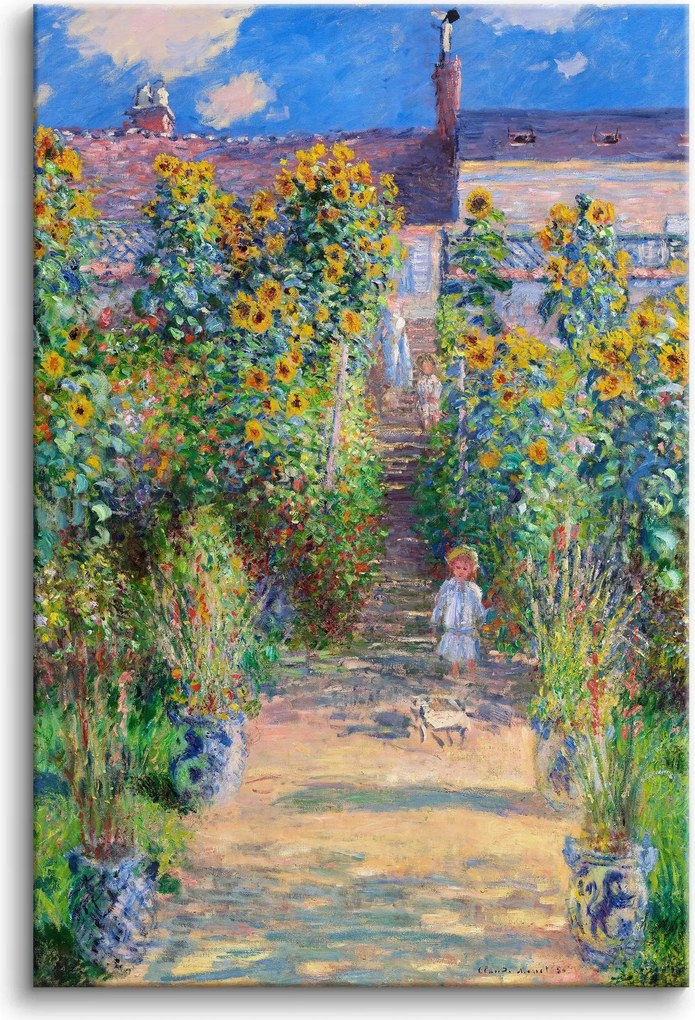 Reprodukce obrazu Monetova zahrada ve Vétheuil Claude Monet 60x90