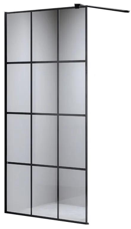 BPS-koupelny Sprchová zástěna Walk-in HYD-WI04 90 černá/transparent