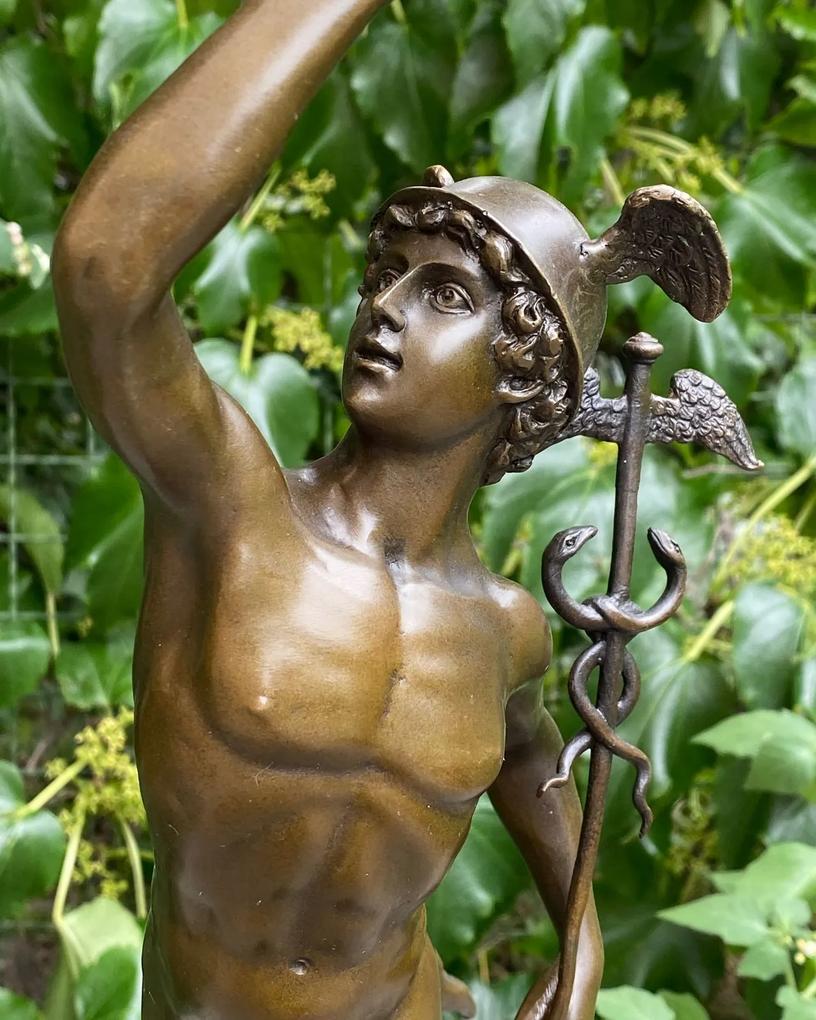 Bronzová soška socha Hermés