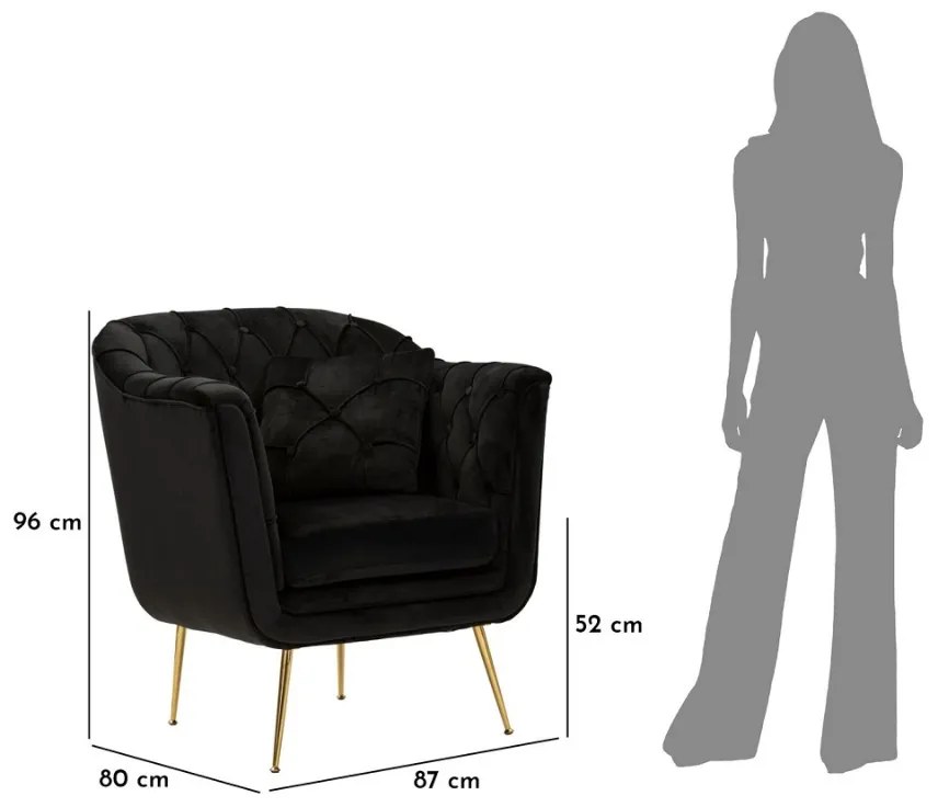 Designové křeslo Jagienka černé