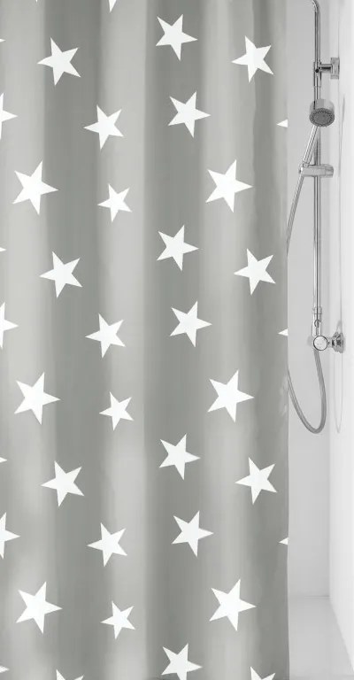 NOVA sprchový závěs 180x200cm, polyester šedý (5274977305)