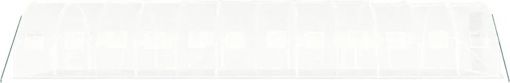 Skleník s ocelovým rámem bílý 36 m² 12 x 3 x 2 m 3188054
