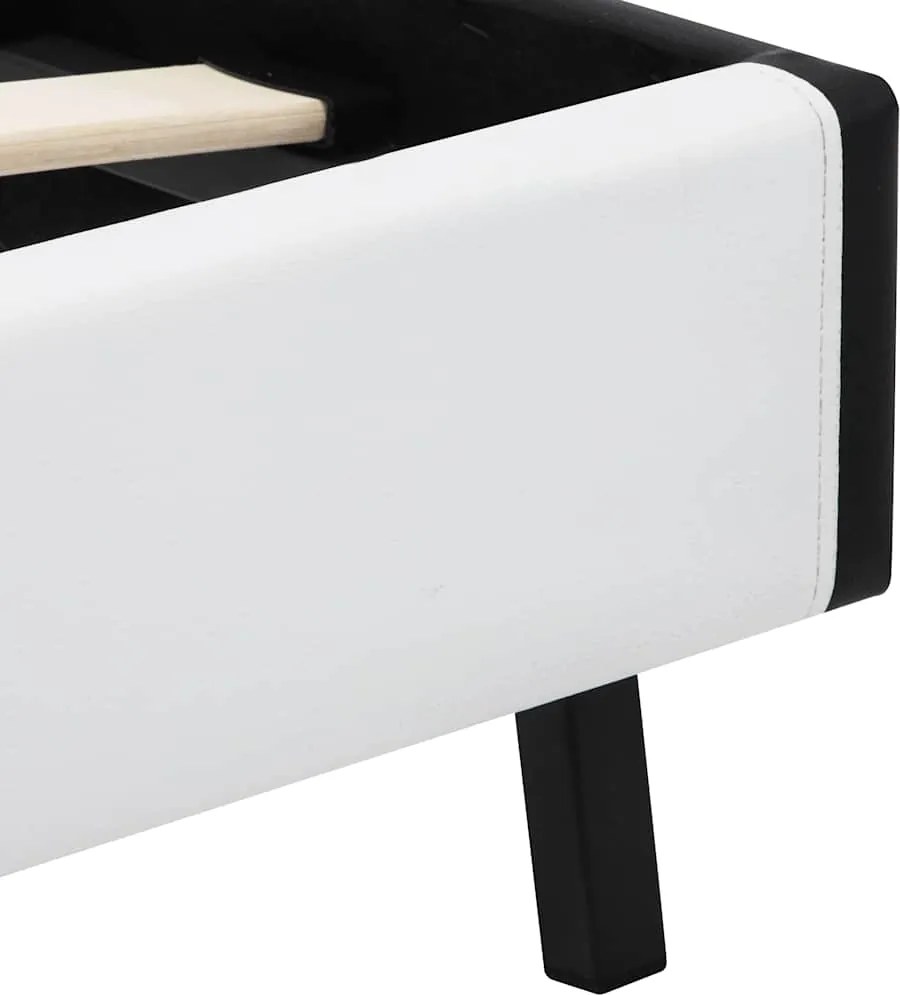 Rám postele s LED světlem bílý umělá kůže 180 x 200 cm 280301