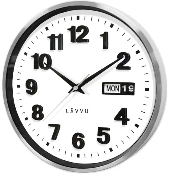 Kovové hodiny s ukazatelem data LAVVU DATE METAL LCT4050