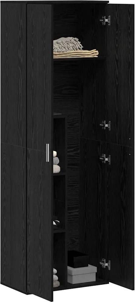Highboard 60 x 35 x 180 cm Kompozitní dřevo Černý dub 3365569