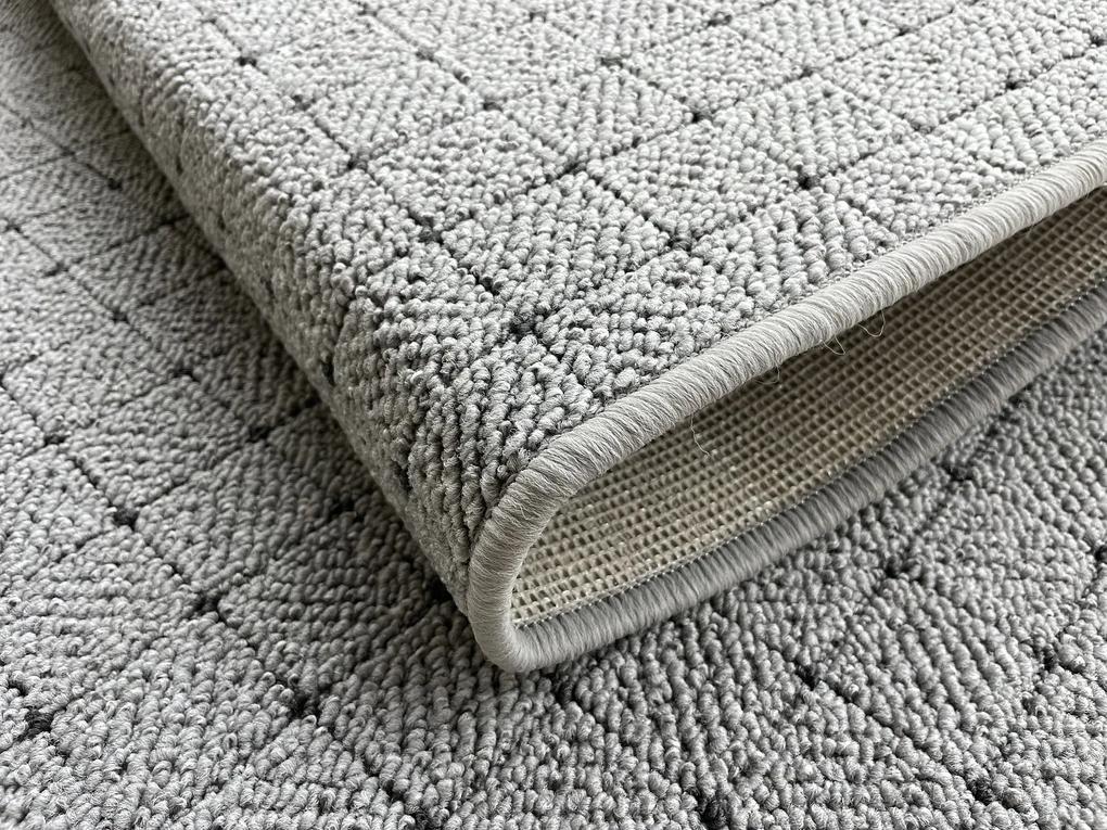 Vopi koberce Kusový koberec Udinese šedý čtverec - 150x150 cm