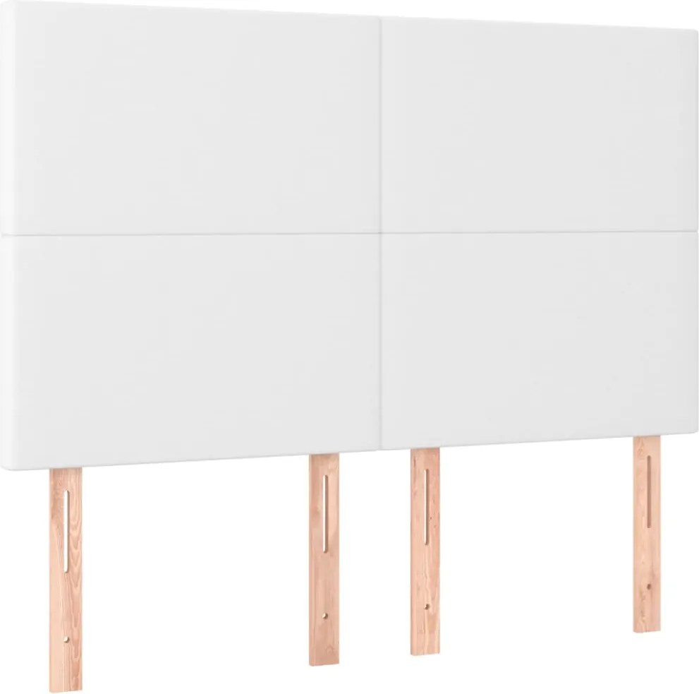 Box spring postel s matrací bílá 140x200 cm umělá kůže 3137546