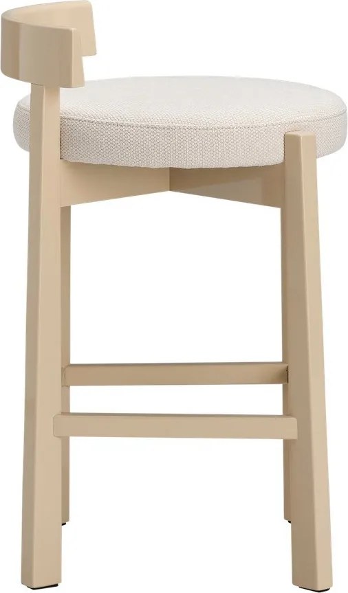 Béžová čalouněná barová židle (výška sedáku 66 cm) Hugg – Ellos Home