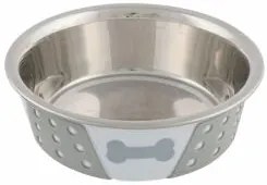 Trixie GmbH a Co.KG Miska nerez se silikon pláštěm 0,4l 14cm bílá/šedá TR