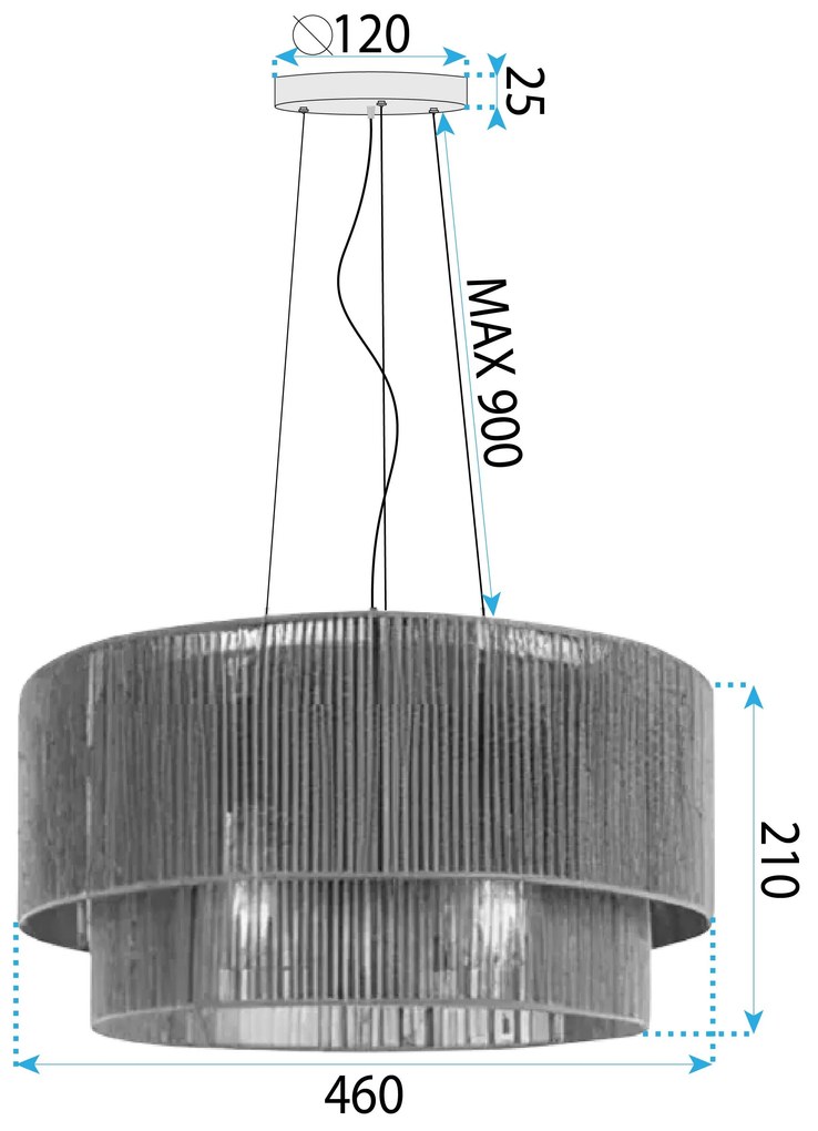 Toolight Závěsné stropní svítidlo BOHO B9 APP1837-1CP