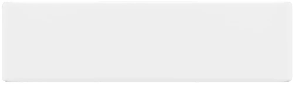 vidaXL Keramické umyvadlo s otvorem na baterii bílé čtvercové