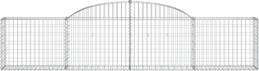 vidaXL Klenuté gabionové koše 20 ks 300x30x60/80 cm pozinkované železo [3146499]