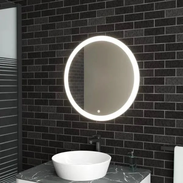 Rea Zrcadlo ⌀50 cm s regulovatelným LED osvětlením