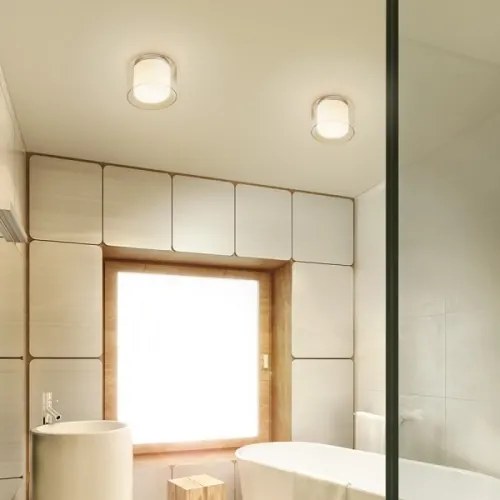 Svítidlo RENDL VENICE 23 stropní čiré sklo/opálové sklo/chrom 230V LED E27 11W IP44 R13684